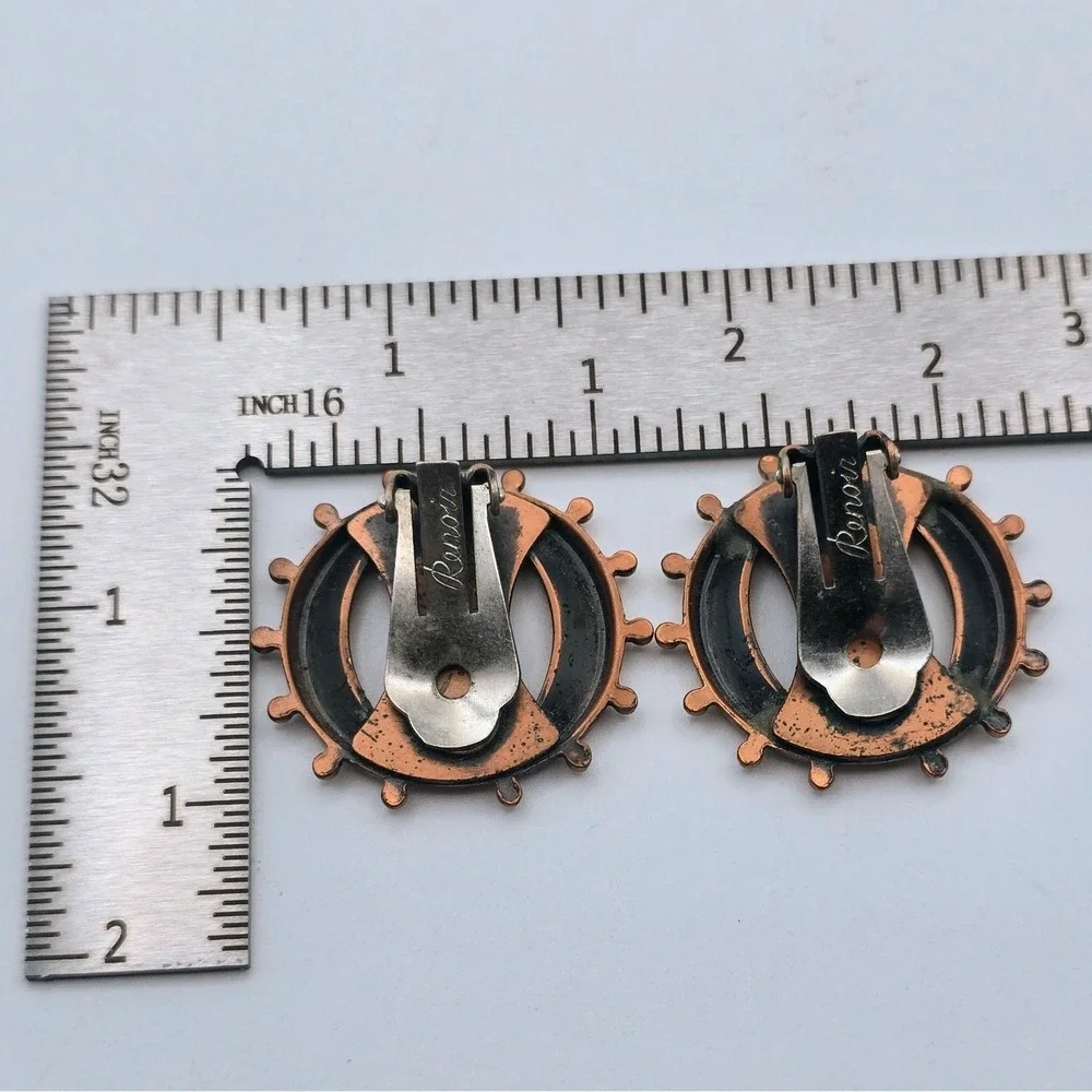 Renoir | Jewelry | Vintage Renoir Copper Clip On Earrings Atomic Mid ...